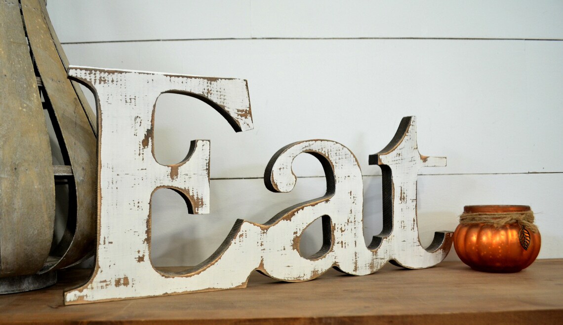 Farmhouse EAT Sign...home Decor...rustic Farmhouse - Etsy