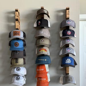 Custom Wall Mounted Baseball Cap Holder...hat Holder...hat Rack ...