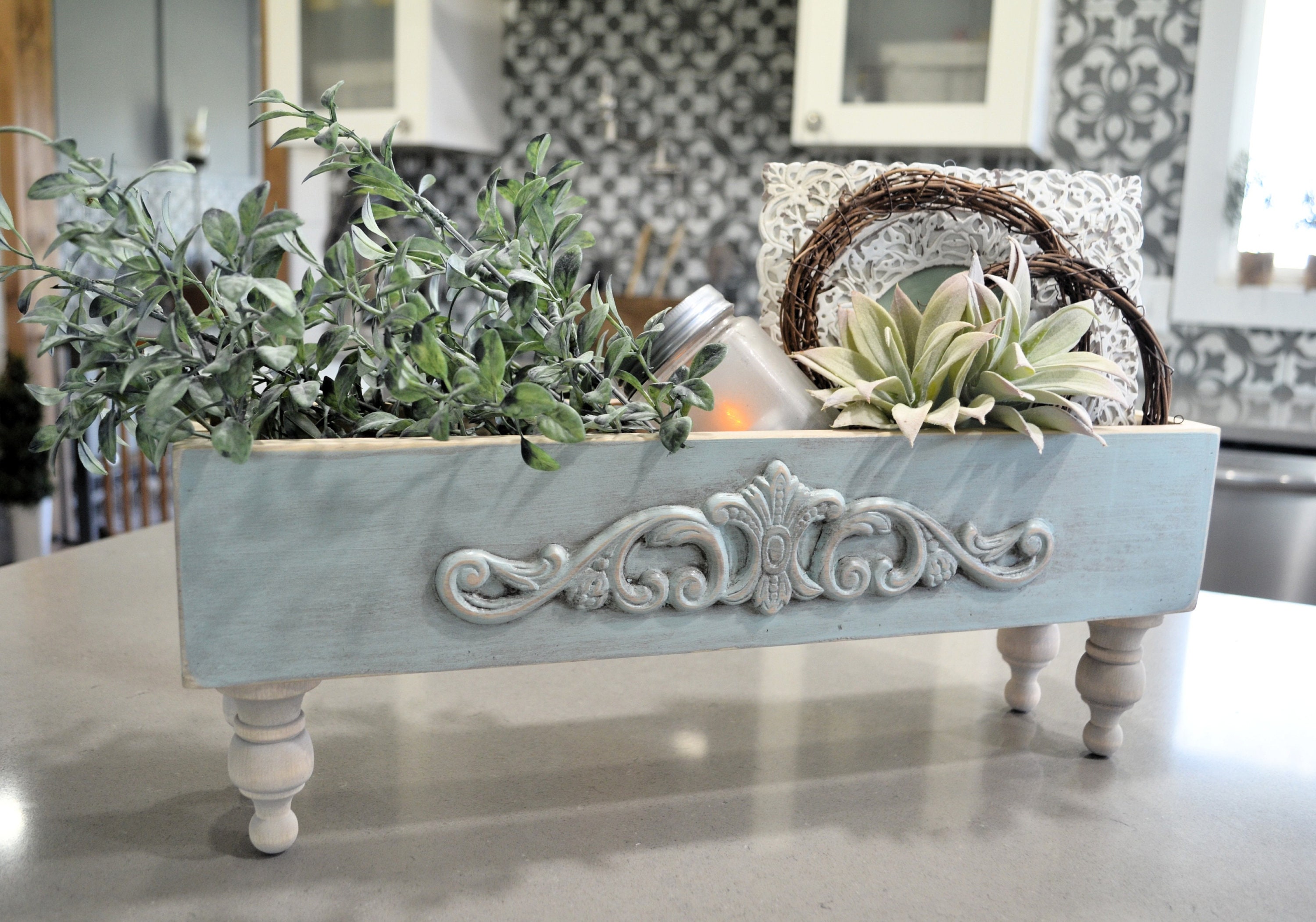 Decorative Farmhouse Box...farmhouse Caddy...french Country Decorative ...