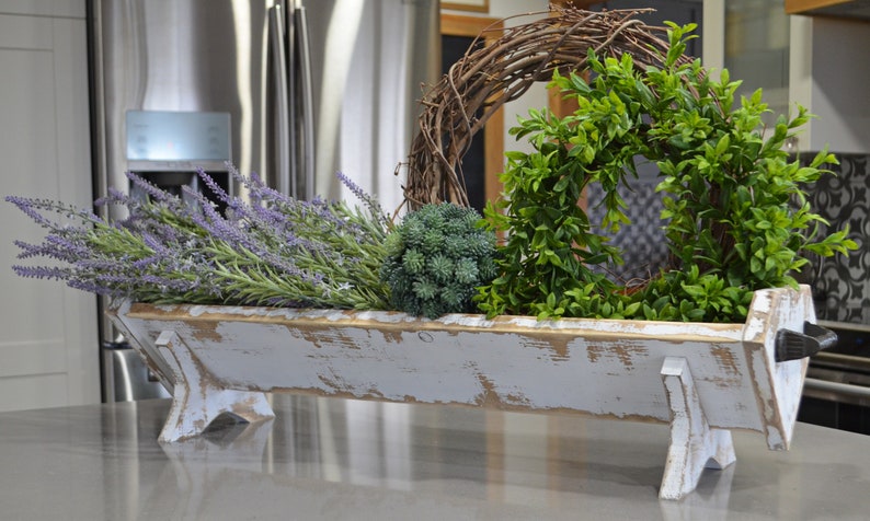 Extra Large Farmhouse Trough...white Trough...distressed Trough ...
