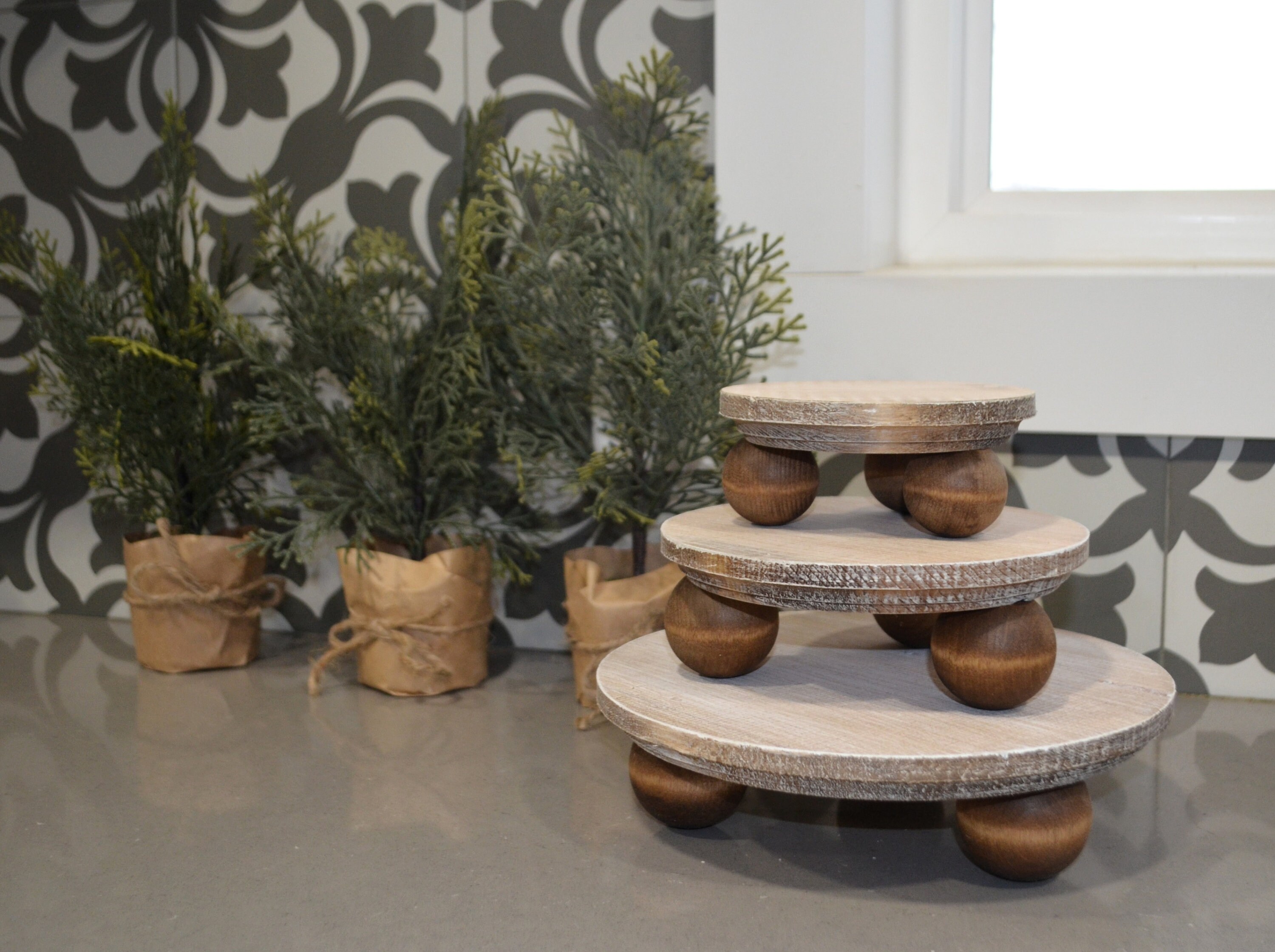 Set of Three Round Risers...Farmhouse Riser | Etsy