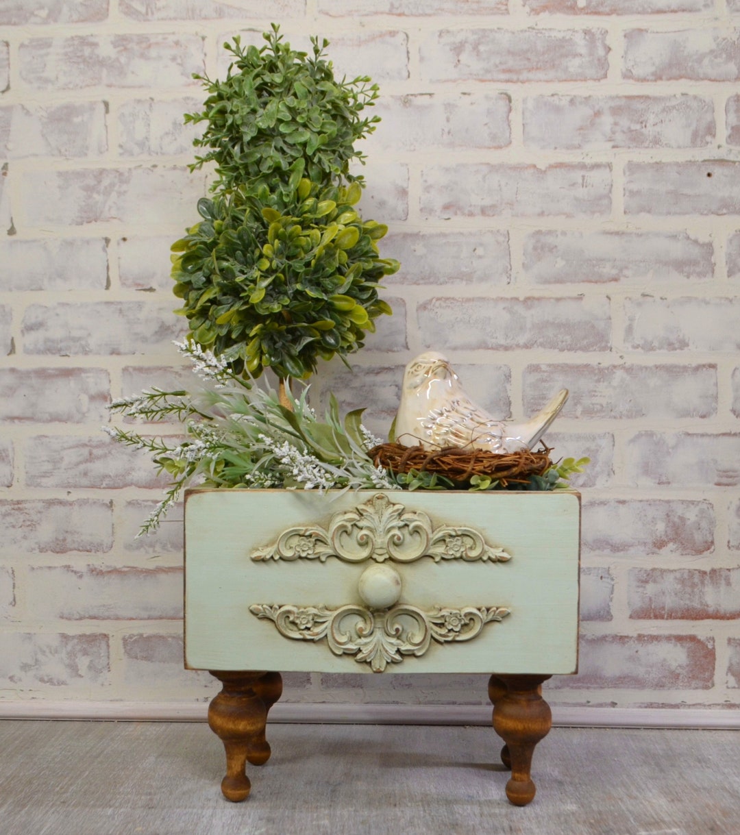 Handmade French Country Decorative Box: Mint Green Rustic Farmhouse ...