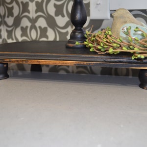 Farmhouse Triple Tray...black Distressed Riser...tiered Tray...triple ...