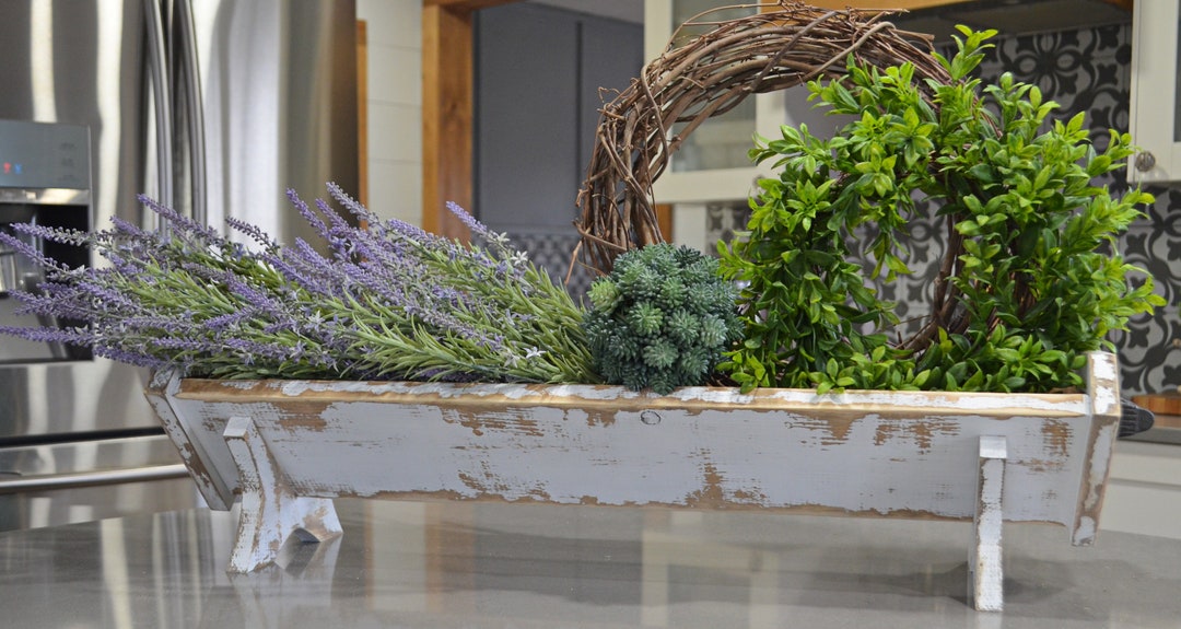 Extra Large Farmhouse Trough...white Trough...distressed Trough ...