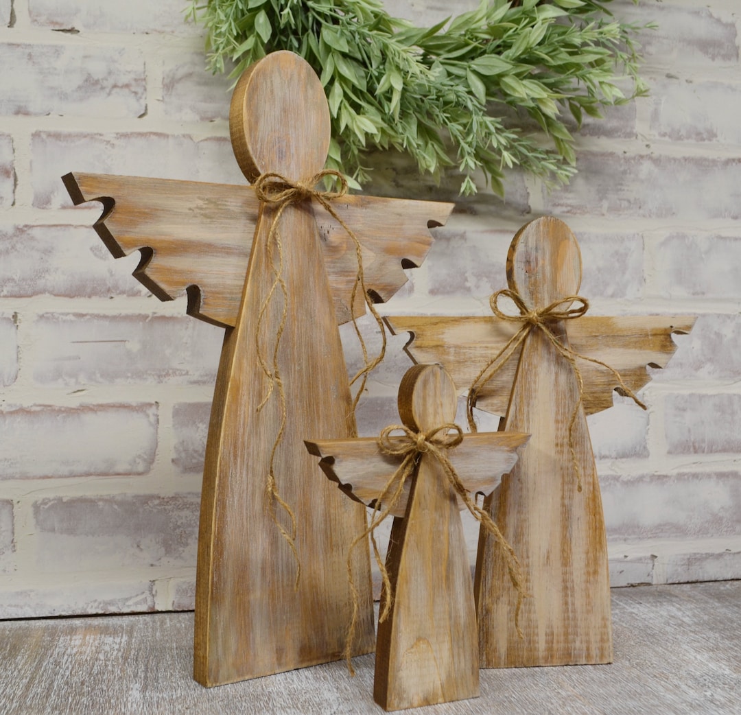 Christmas Angels...primitive Angels...rustic Angels...christmas Decor ...