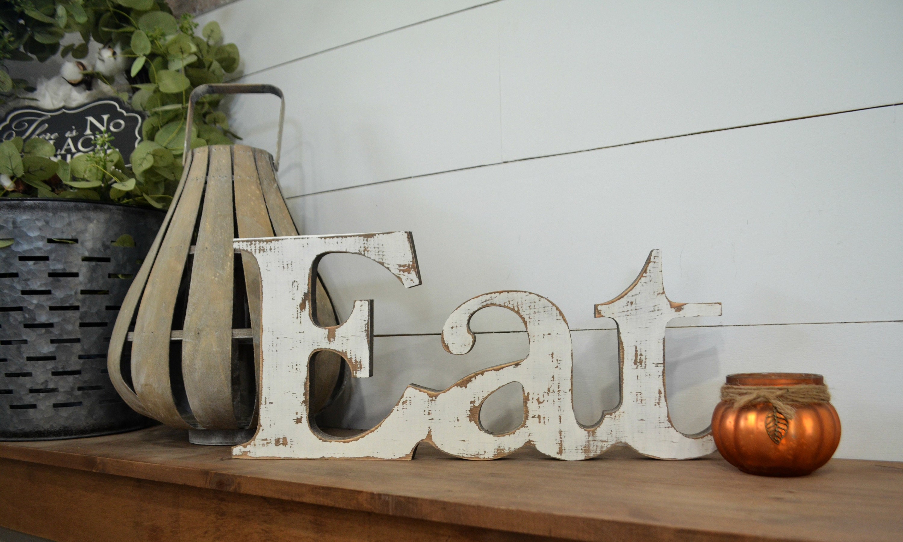 Farmhouse EAT Sign...home Decor...rustic Farmhouse - Etsy