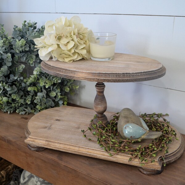 Wood Tiered Tray - Etsy