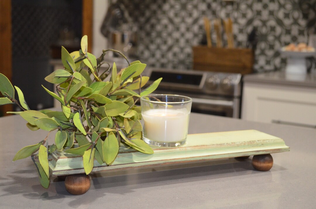 Moss Green Wood Riser...wood Riser...farmhouse Riser...pedestal...mason ...