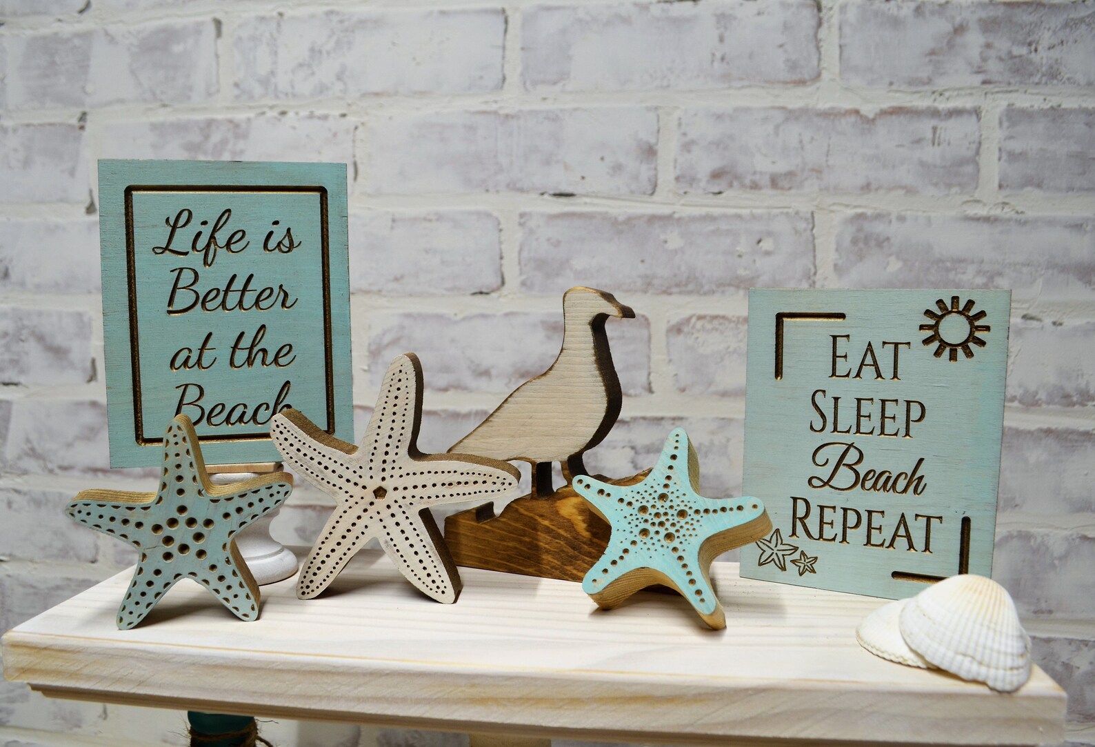 Beach Tray Decor...starfish...sand Dollar...whale Tail...beach - Etsy