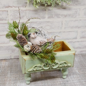 Decorative Farmhouse Box...farmhouse Caddy...green Deco Box...home ...