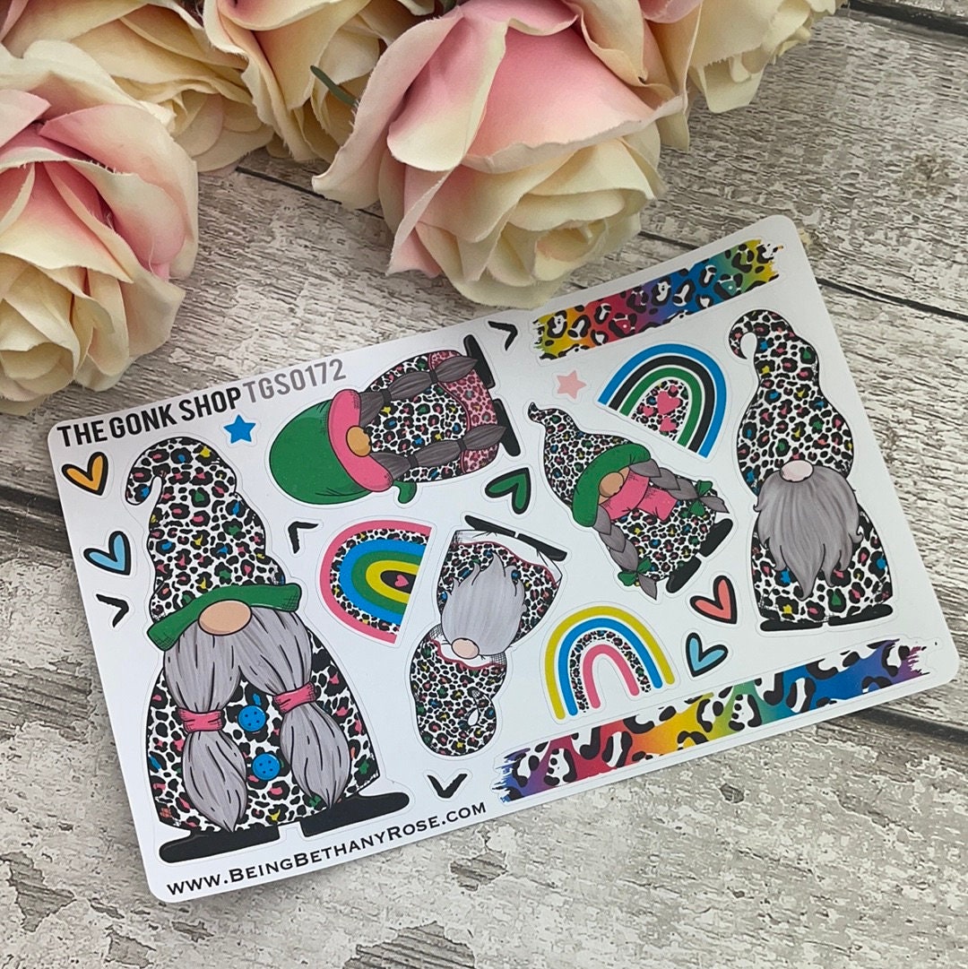 Leopard Print / 60s / Funky Gonk / Gnome - Planner Stickers ...