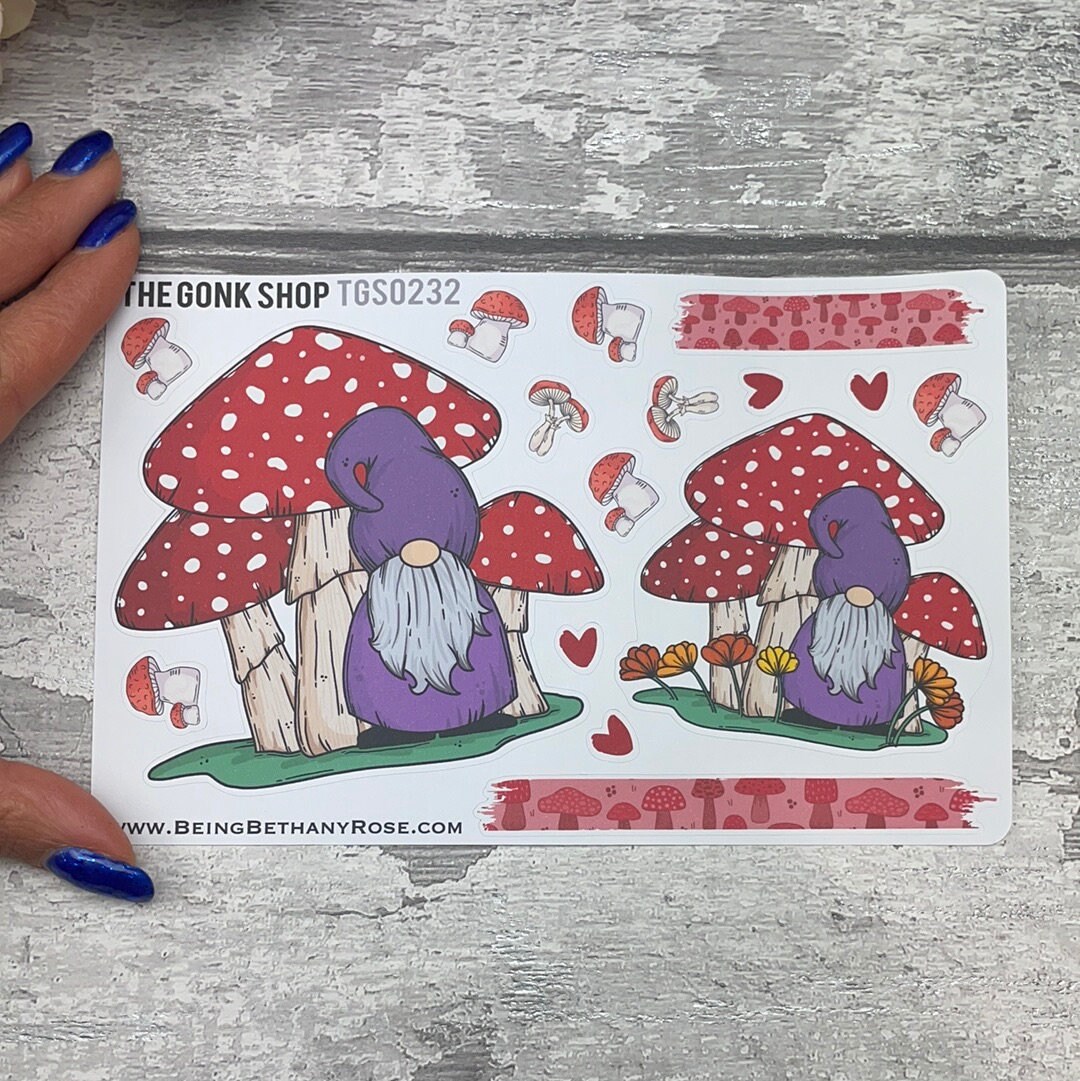 Mushroom / Toadstool Scene Gonk Planner Journal Stickers TGS0232 - Etsy