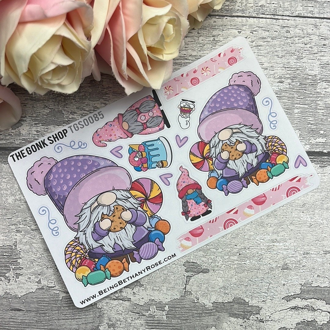 Sweet, Candy, Cookie Junk Food Gonk / Gnome - Planner Stickers ...