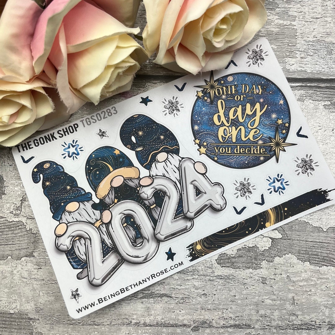 Happy New Year 2024 Gonk Stickers (TGS0284) - Etsy