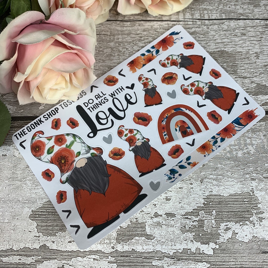 Poppy Gonk / Gnome - Planner Stickers | Journalling / Bullet Journal ...