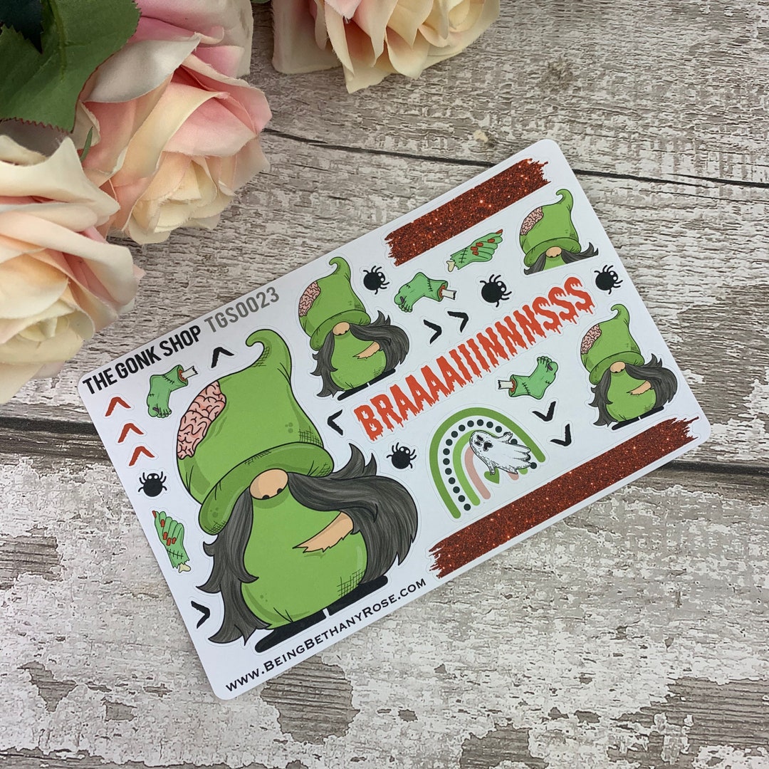 Zombie Gonk / Gnome - Planner Stickers | Journalling / Bullet Journal ...