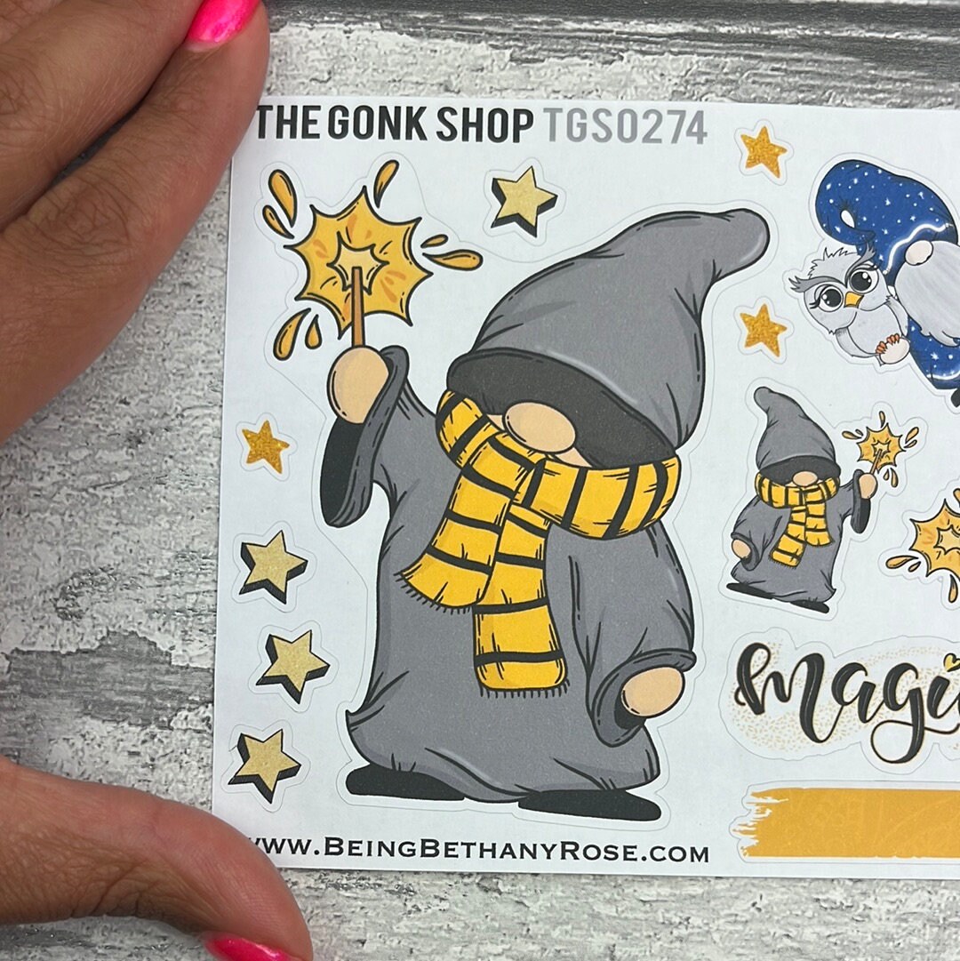 Wizard Gonk yellow Stickers TGS0274 Planner Stickers Journalling ...