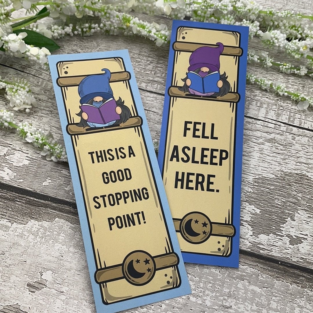 Bookmark - Fell Asleep Here / This is A... - Etsy