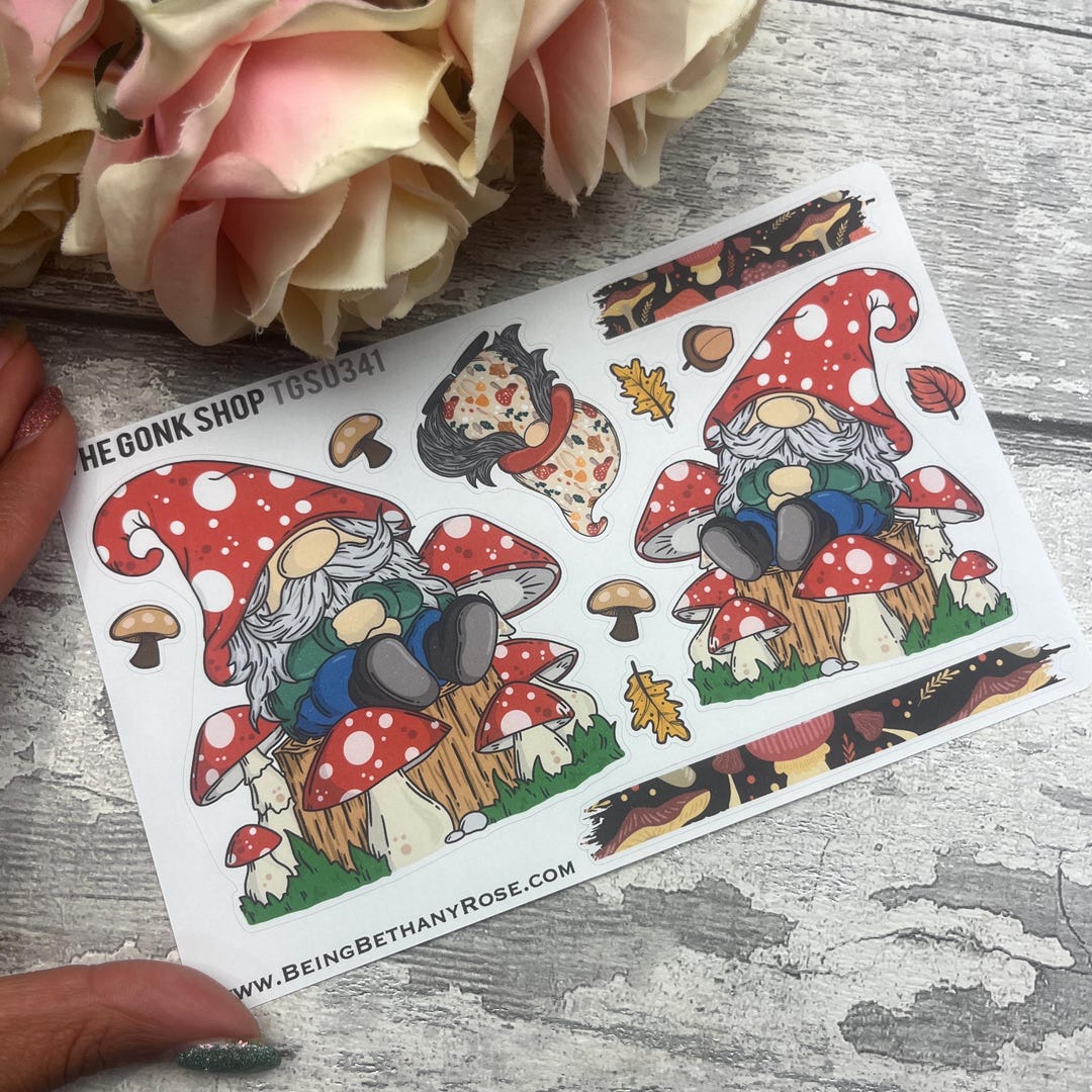Mushroom / Toadstool Scene Gonk Planner Journal Stickers (TGS0341) - Etsy