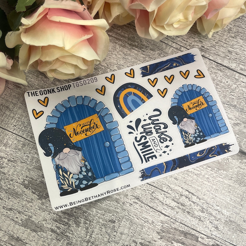 Hello November Gonk / Gnome Stickers TGS0209 - Etsy