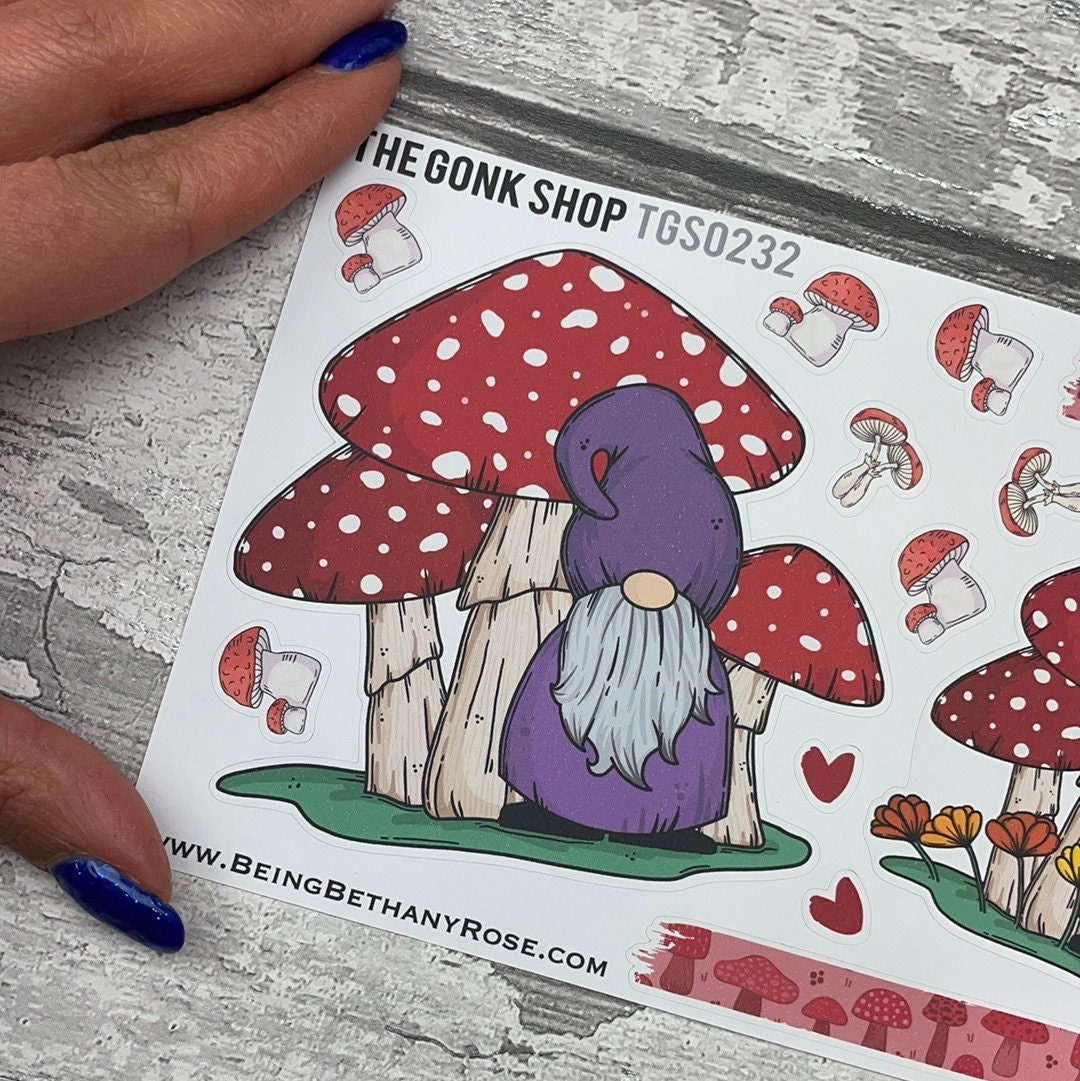 Mushroom / Toadstool Scene Gonk Planner Journal Stickers TGS0232 - Etsy
