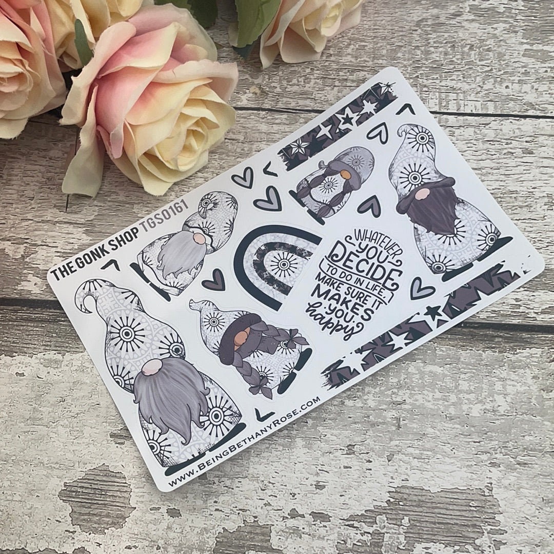 Black and White Gonk / Gnome Stickers TGS0161 - Etsy