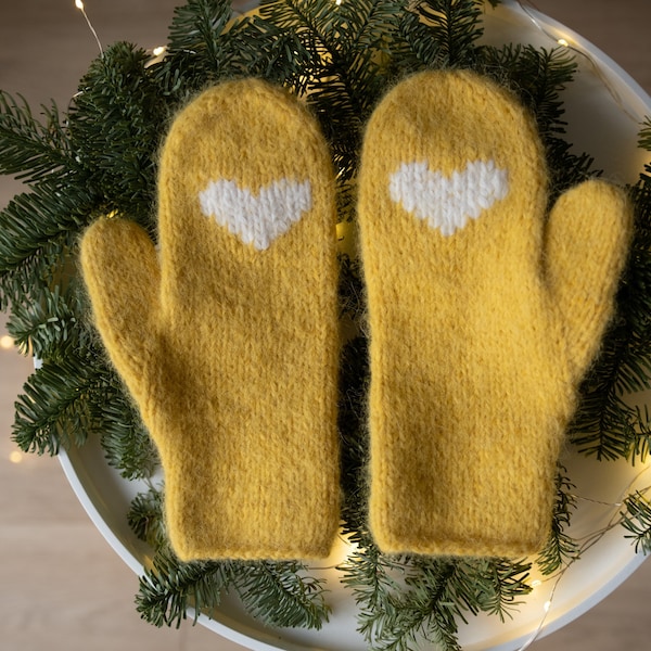 Knitted Mittens - Etsy