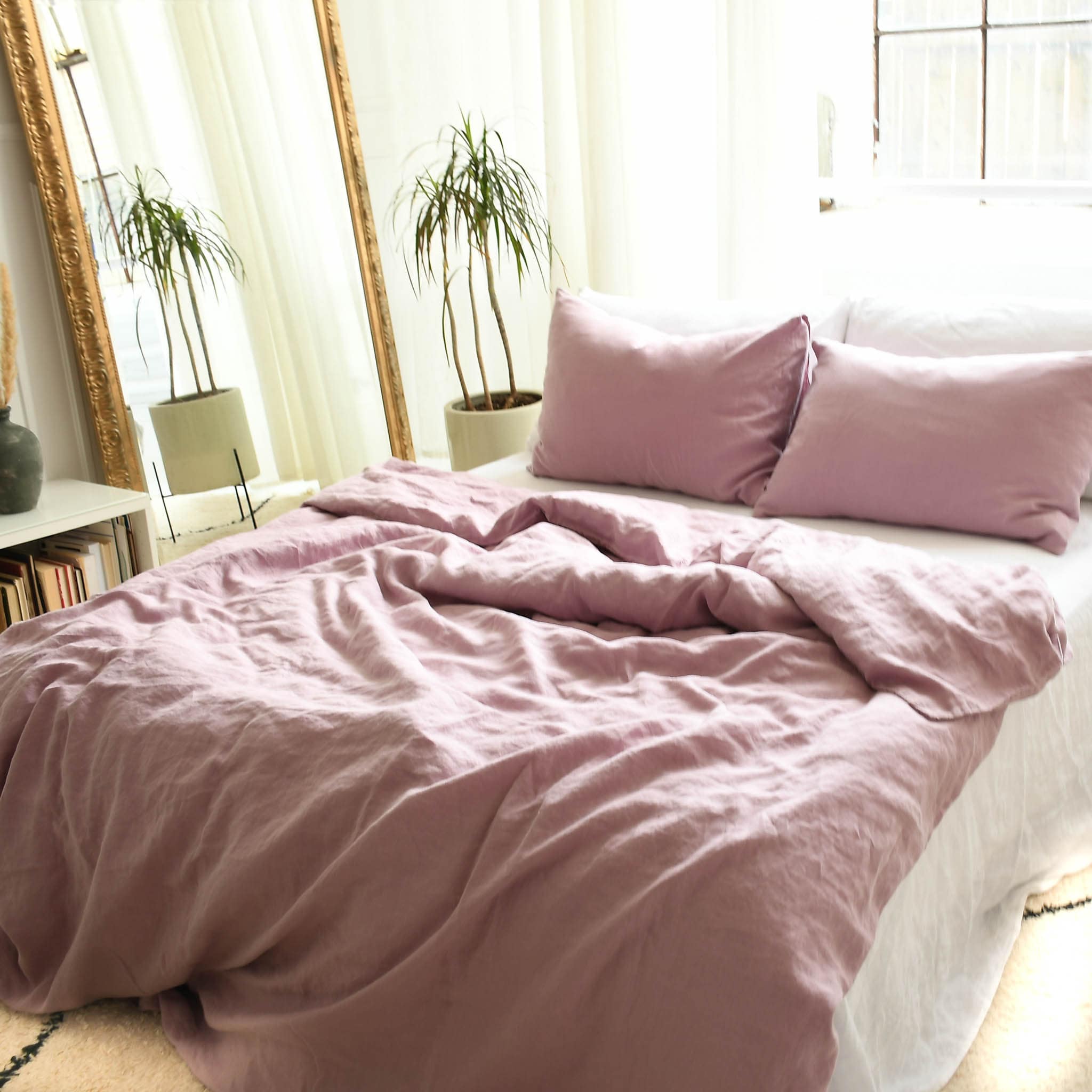 Linen Duvet Set in Woodrose. Includes Duvet Cover and Two - Etsy