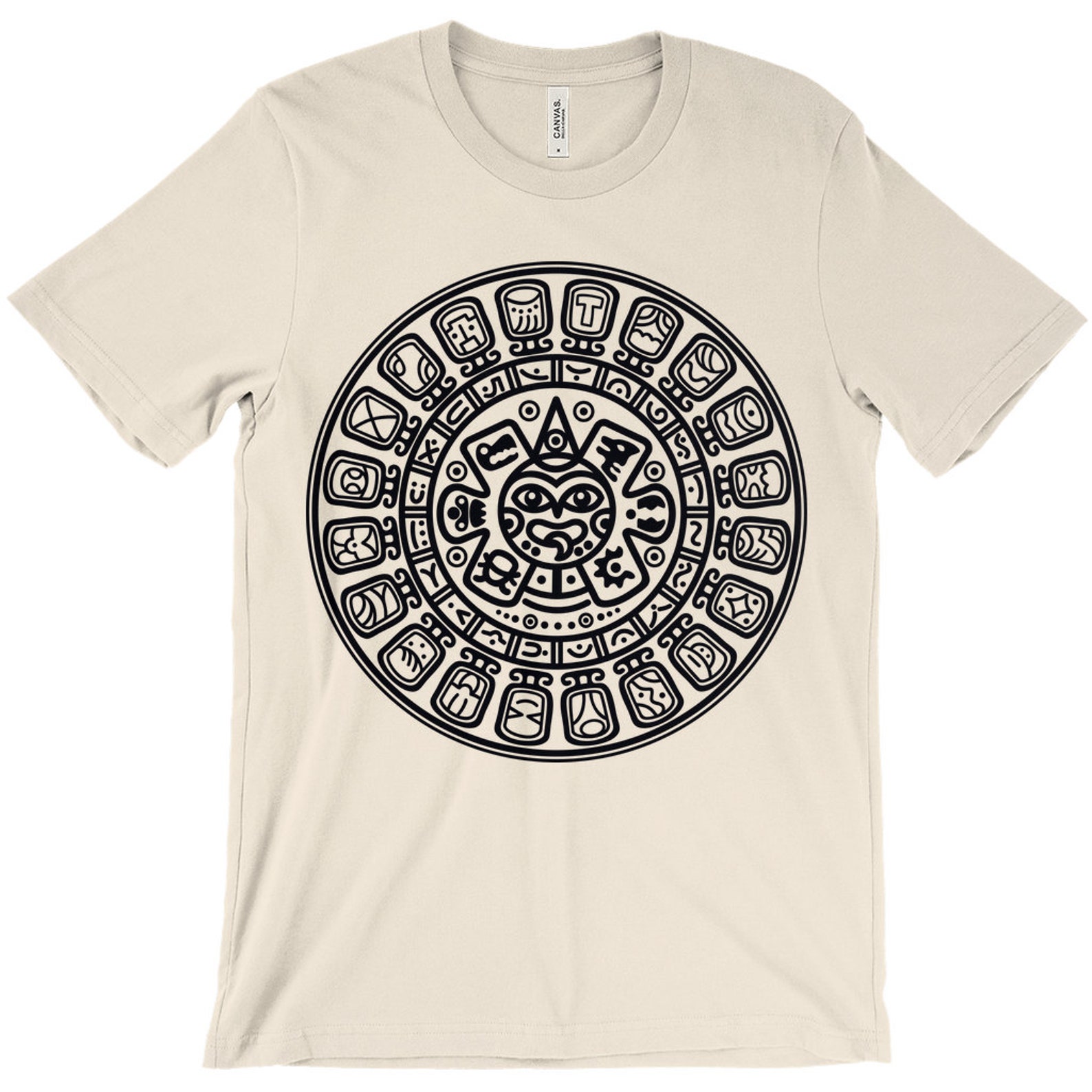 AZTEC CALENDAR SHIRT / Aztec - Mayan - Mexican Symbols / Aztec Art ...