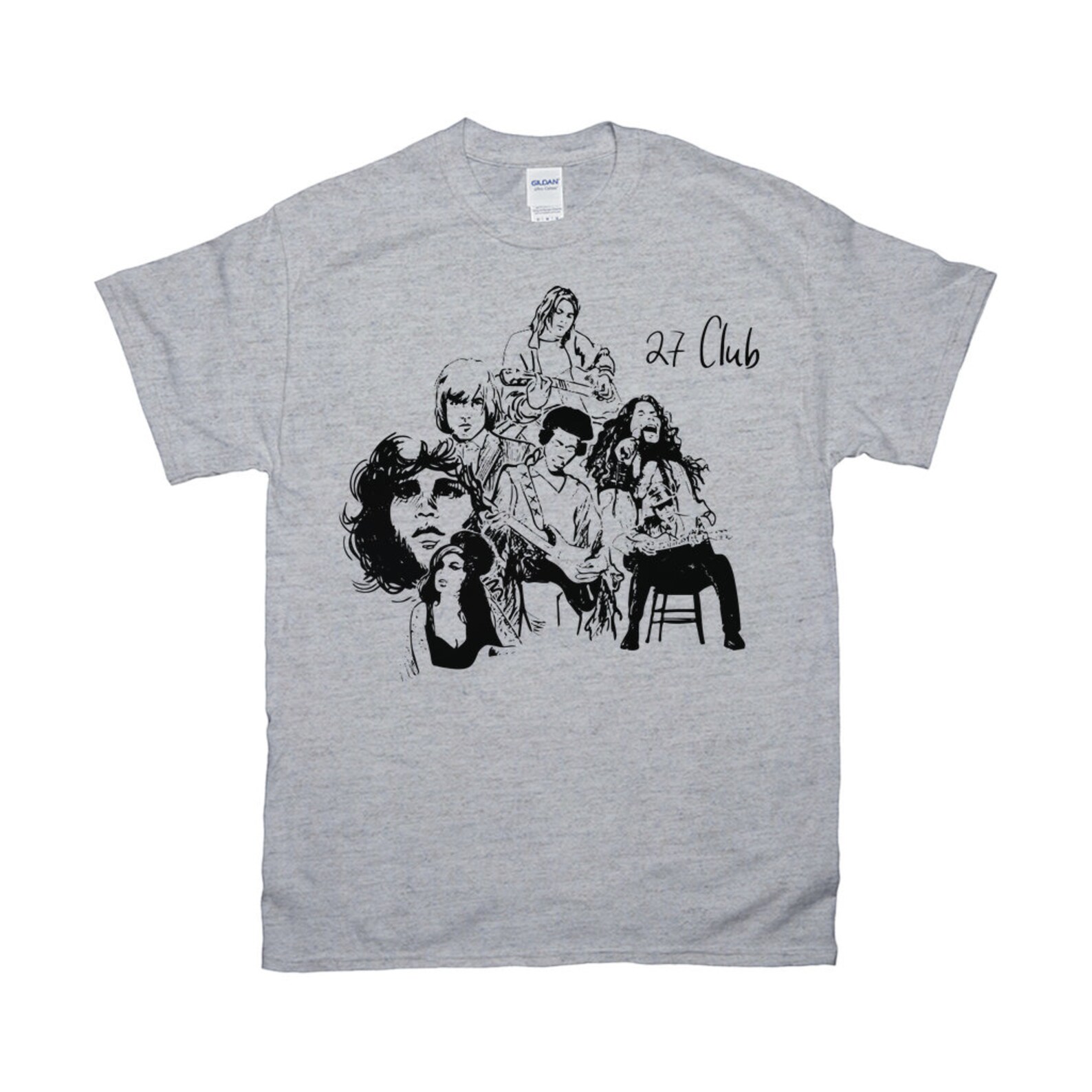 27 CLUB T-SHIRT / Forever 27 / Shirt With Legendary Music - Etsy