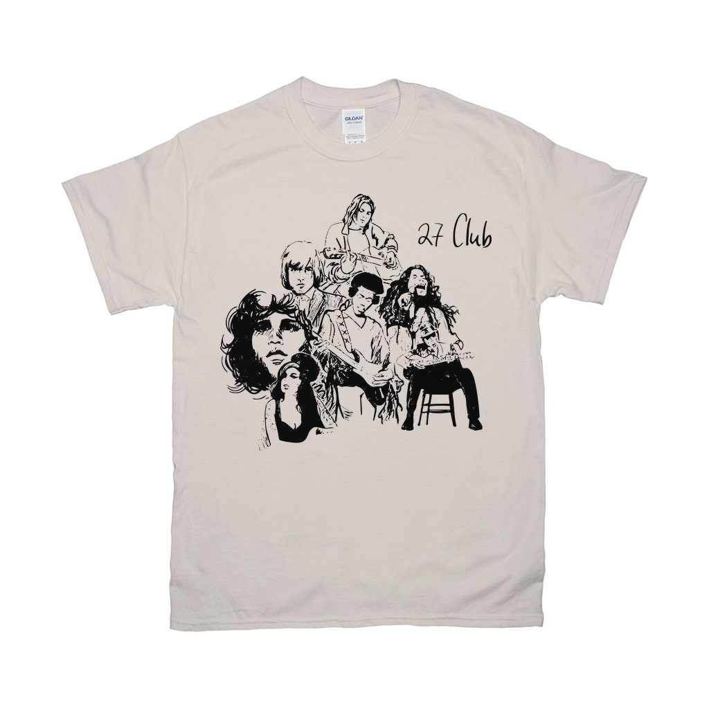 27 CLUB T-SHIRT / Forever 27 / Shirt with legendary music | Etsy