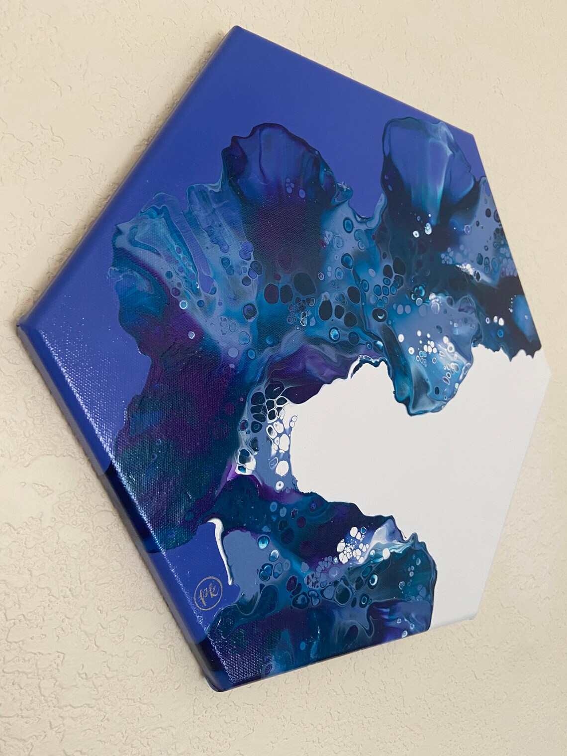 16 Specialty Hexagon Acrylic Pour Painting - Etsy