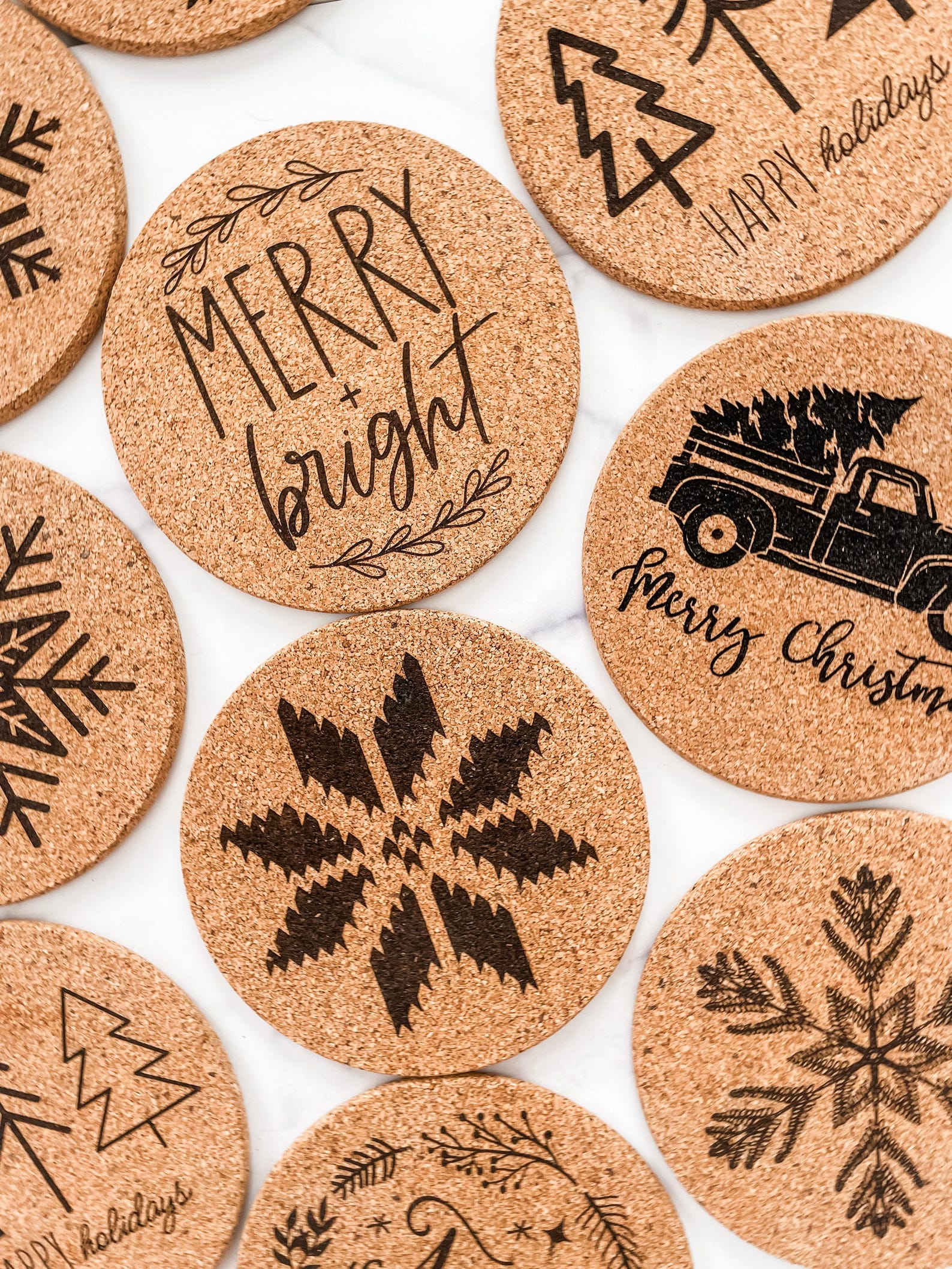 Christmas Engraved Cork Trivets, Cooking Gifts for Her, Housewarming ...