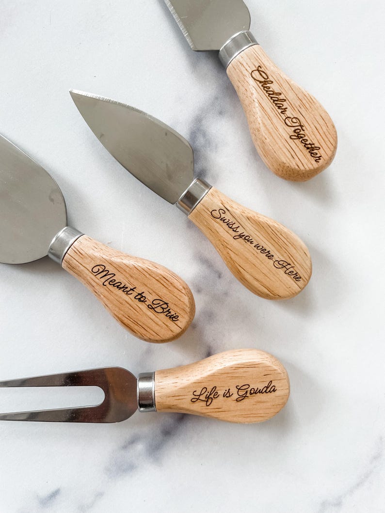 Cheese Pun Charcuterie Knife Set, Cheese Knives, Housewarming Gift ...