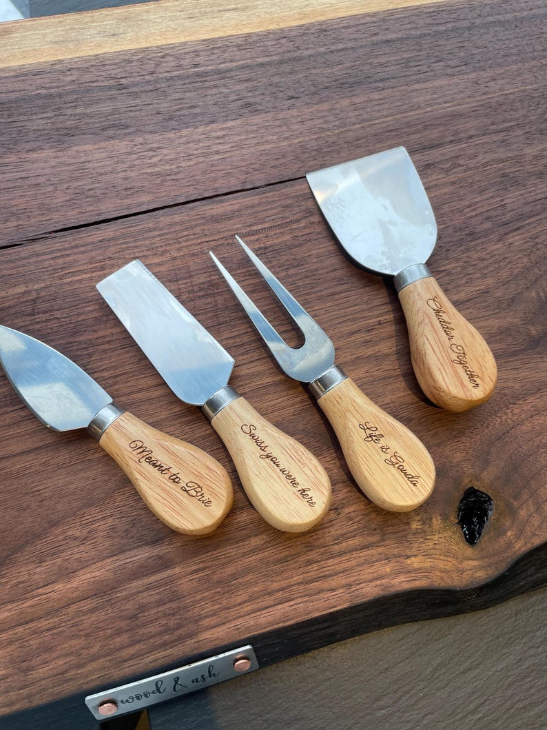Cheese Pun Charcuterie Knife Set, Cheese Knives, Housewarming Gift ...