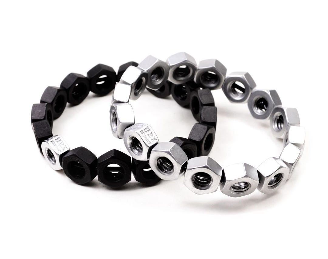 Unisex Hex Nut Bracelet, Handmade Unique Bracelet, Gifts for Him ...