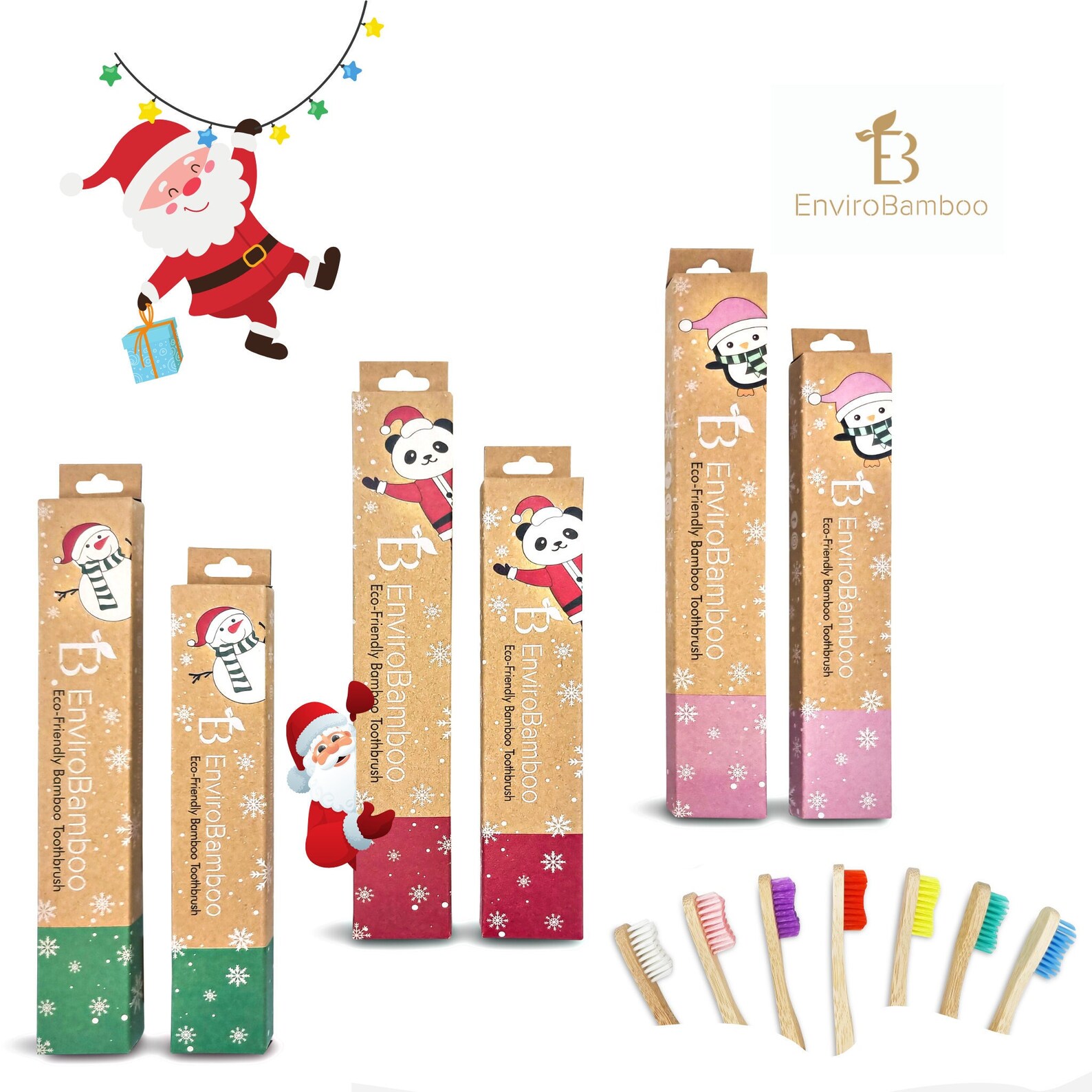 Christmas 2024, Bamboo Toothbrush, Soft /medium Bristles for Kids ...