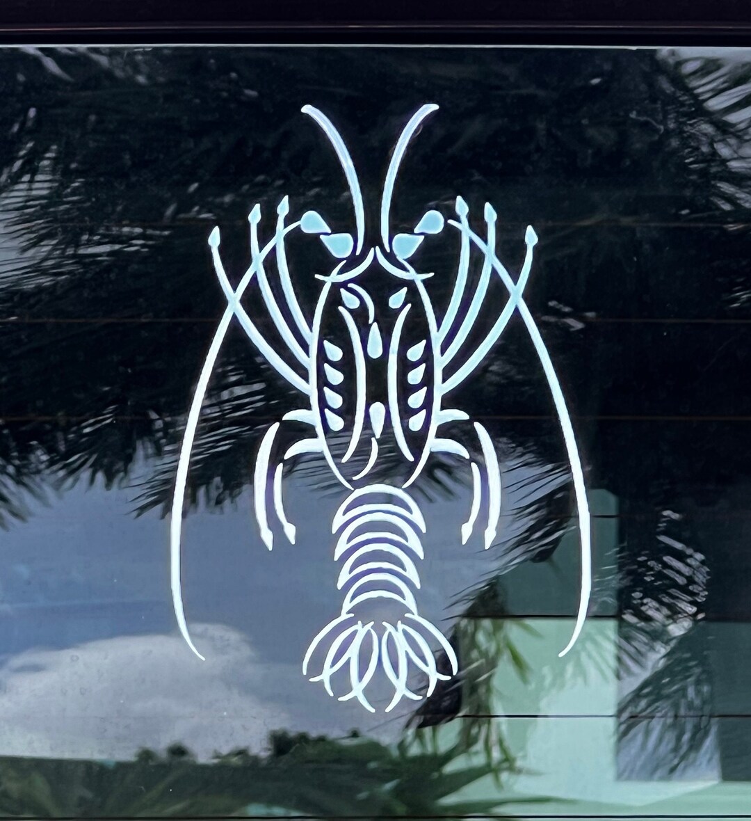 Metallic Florida Spiny Lobster Decal Vinyl Sticker / Silver Rainbow ...