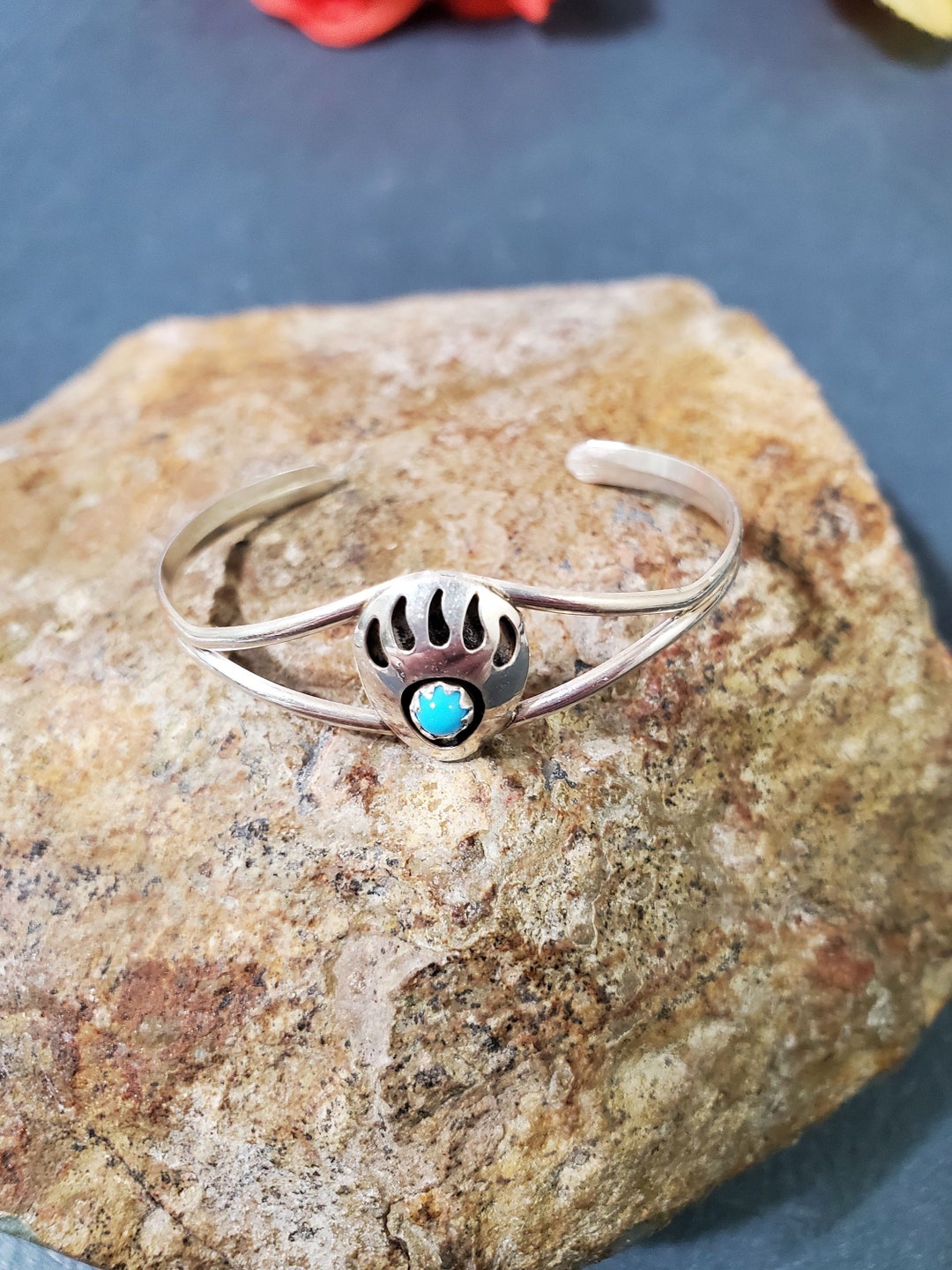 BABY Cuff Bracelet/small Bearpaw Cuff for Baby/ Children Cuff/sterling ...