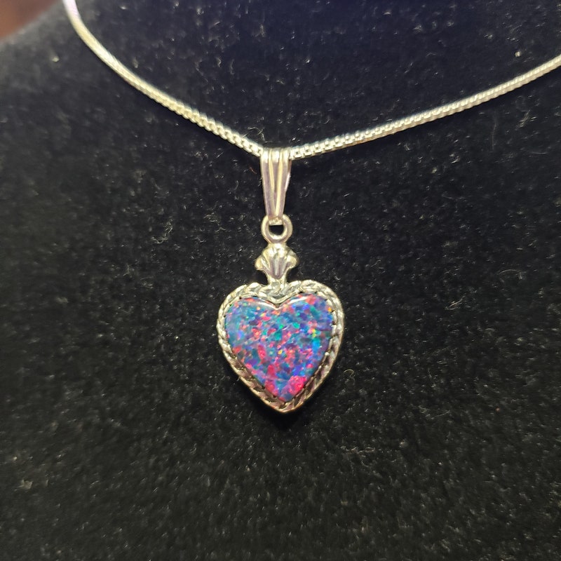 Opal Heart - Etsy