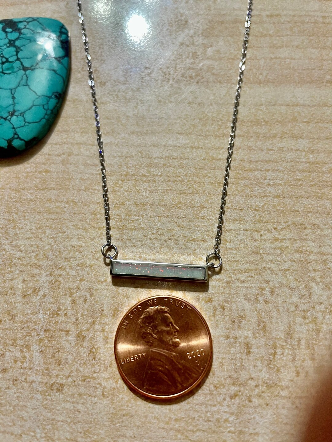 Bar Opal Pendant/fire Opal Bar Necklace/sterling - Etsy