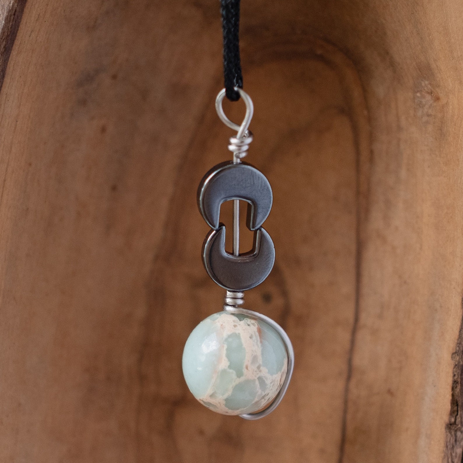 ADHD Support Tactile Necklace Imperial Jasper Spinner - Etsy