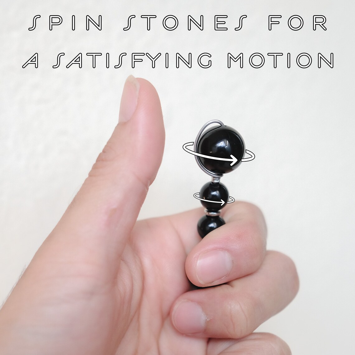 Goth Black Onyx Crystal Adult Fidget Toy Gothic Gemstone - Etsy