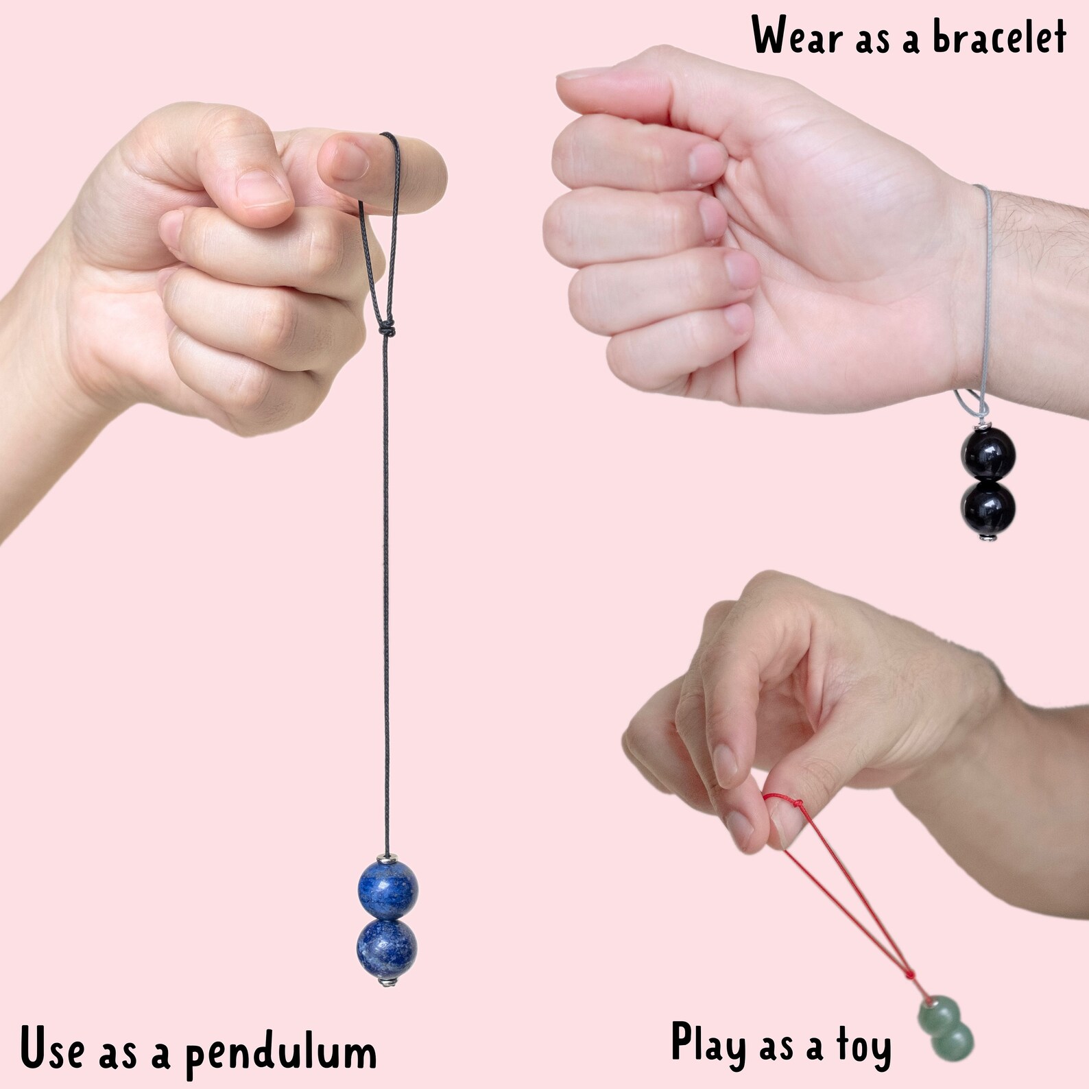 Baejuju Crystal Fidget Toy and Bracelet Gemstone Finger Poi | Etsy