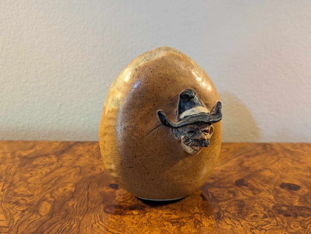 Vintage Folk Art Ceramic Vase With Cowboy Appalachian Studio Pottery - Etsy