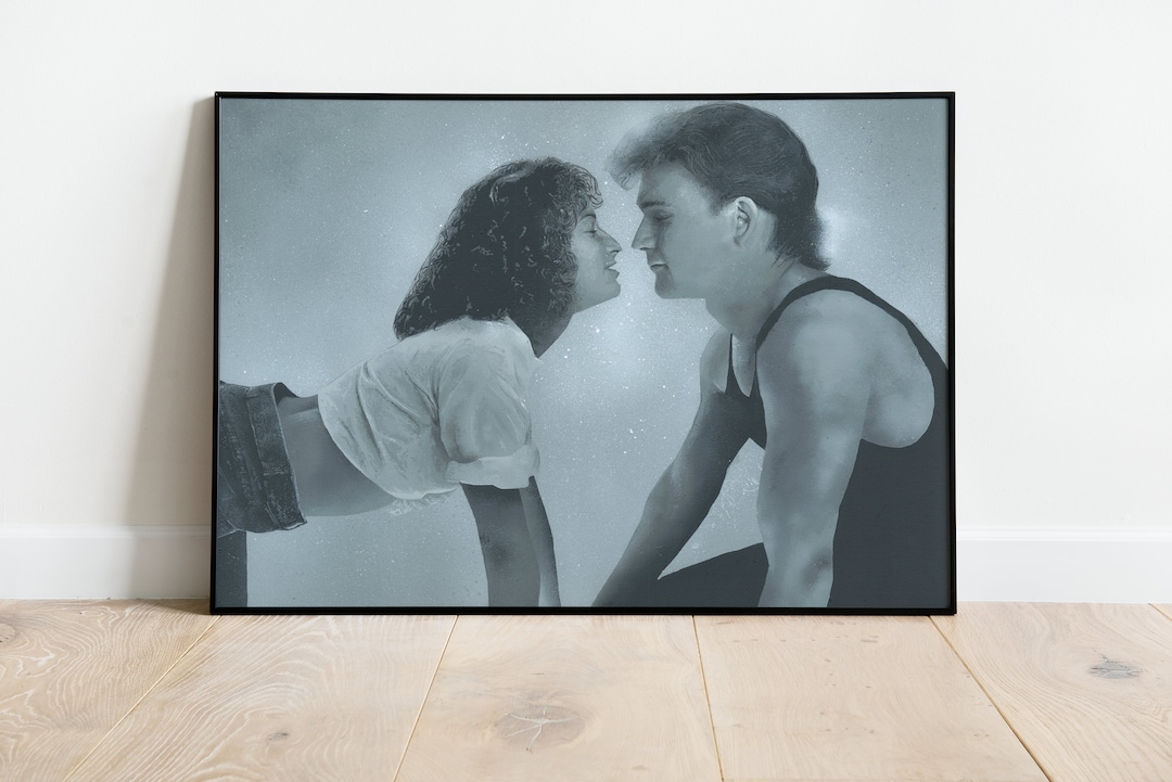Dirty Dancing Art Print Johnny Castle & Baby Patrick Swayze Dirty Dancing Painting Dirty Dancing ...