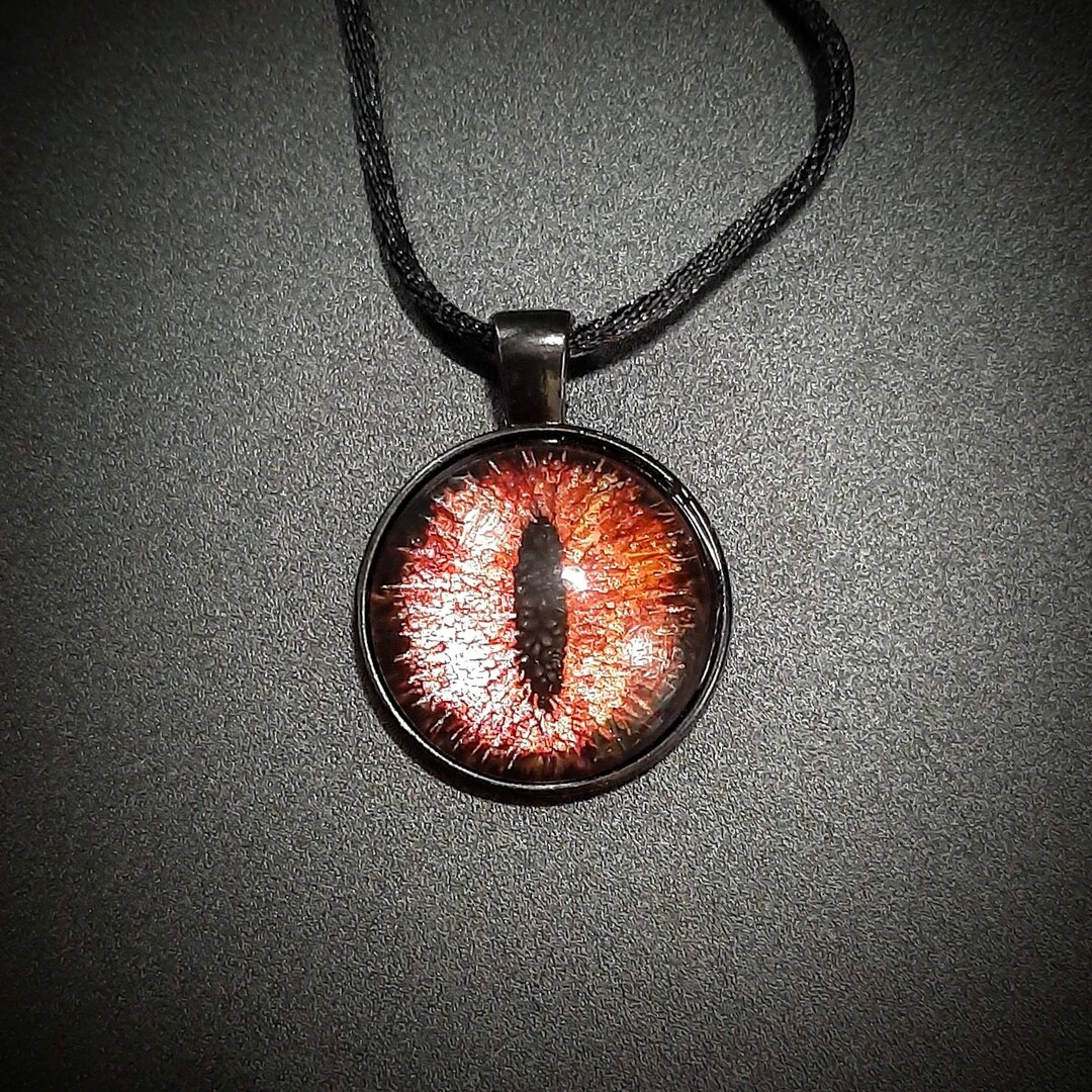 Red and Black Dragons Eye Necklace (item#26) - Etsy