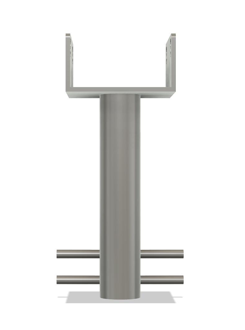 Elevated 6x6 Wood Post Brackets | Embedded in Concrete | for Decks ...