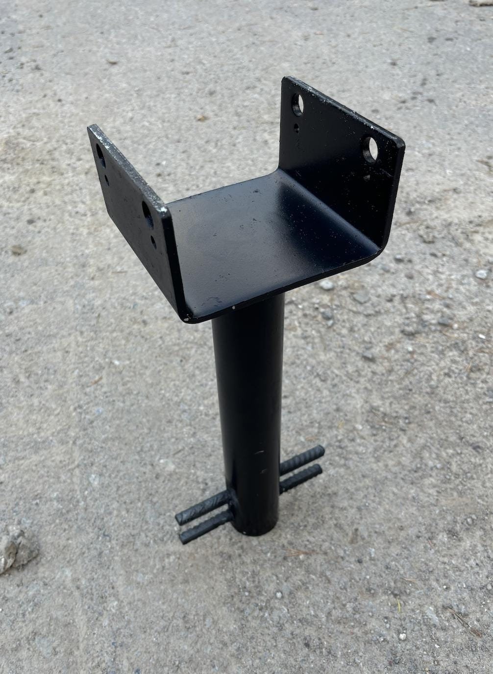 Elevated 6x6 Wood Post Brackets | Embedded in Concrete | for Decks ...