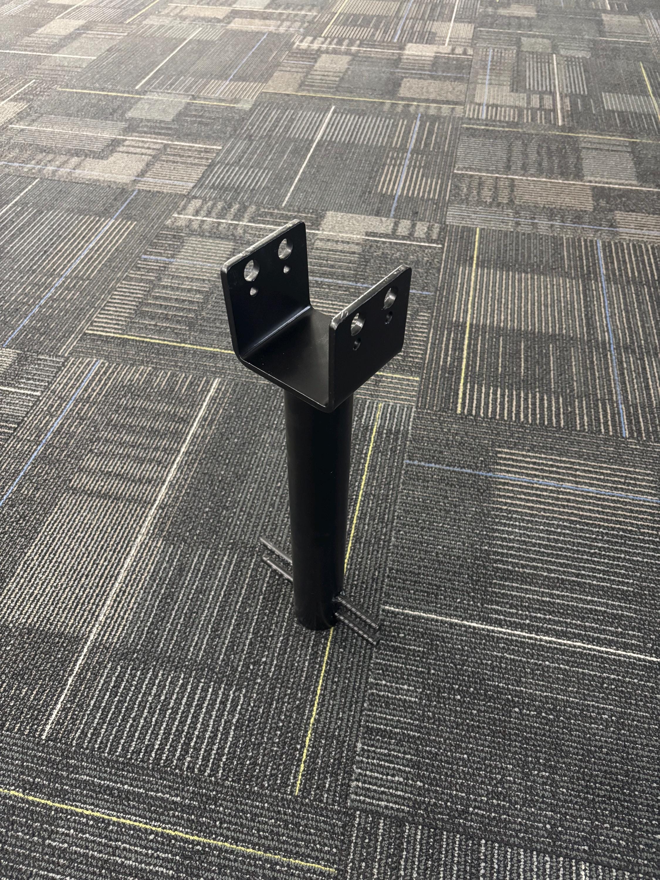 Elevated 4x4 Wood Post Brackets | Embedded in Concrete | for Decks ...